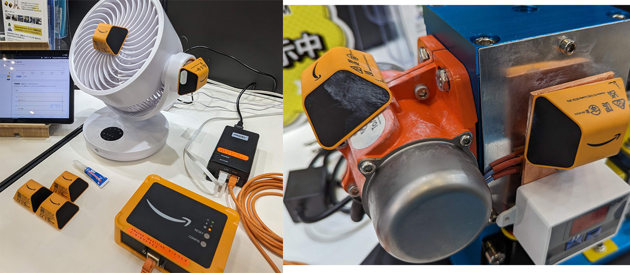 機械学習で産業機器の予知保全ができる「後付け型」センサー＆クラウドソリューション「Amazon Monitron」実機展示